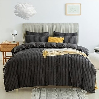 Microfiber Tufted Duvet Cover Set - Bed Bath & Beyond - 38429455