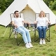 Camping Chair, 3 Heat Settings, High Back Folding Camping Chair ...