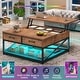 Lift Top Coffee Table Open Storage Shelf & Hidden Classified Storage ...