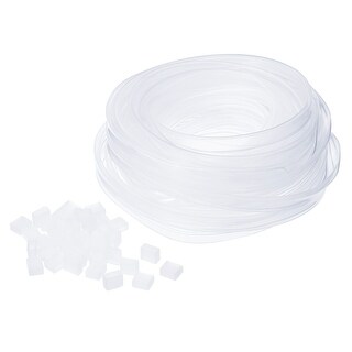 Silicone Tube Sleeve with 40pcs End Caps Fit 10mm Wide LED Strip ...