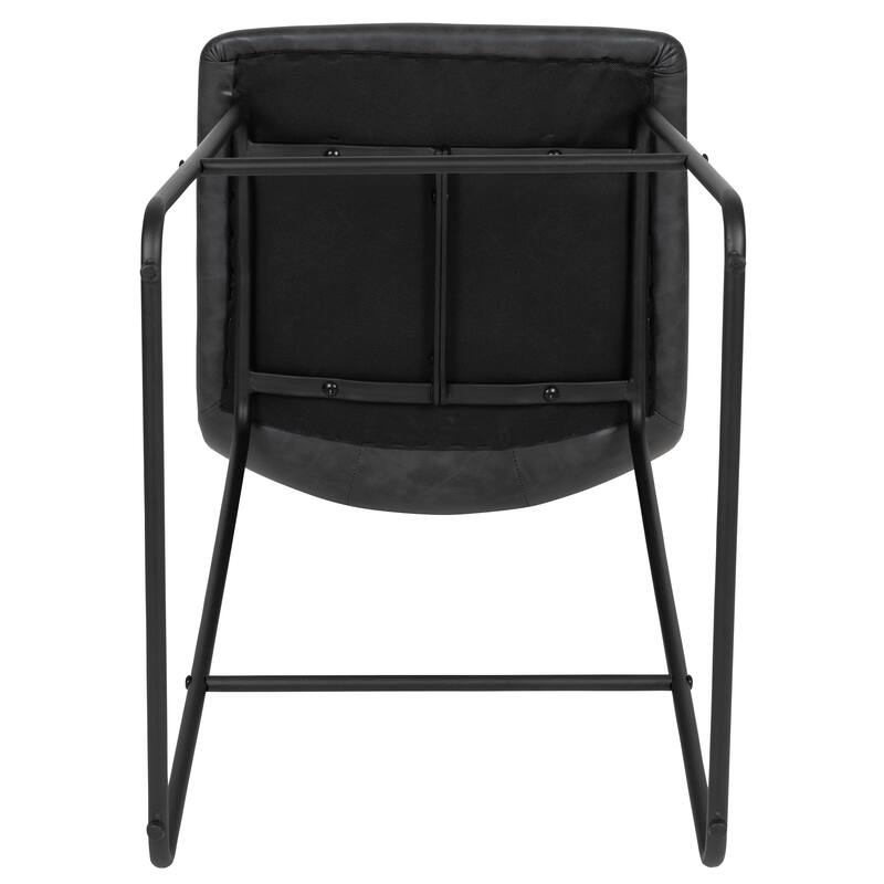 LeatherSoft Bucket Seat Bar Stool (Set of 2) - Overstock - 31320381