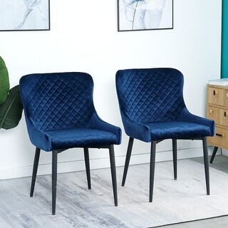 Modern Fabric Dining Chairs with Metal Legs ( Set of 2 ) - Bed Bath ...