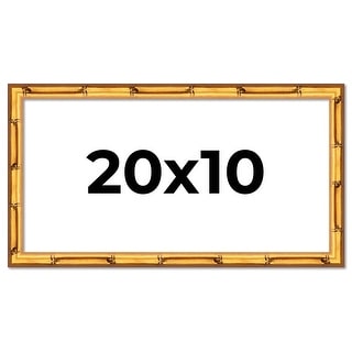 20x10 Frame Gold Bamboo Solid Wood Picture Frame | 1 Inch Moulding ...