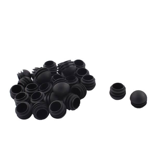 30pcs 25mm Diameter Black Plastic Protecter Tubing Round Tube Insert ...