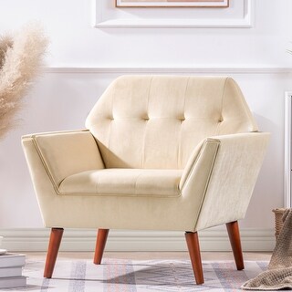 Modern Accent Chair Upholstered Single Sofa Chair Arm Chair with Table ...
