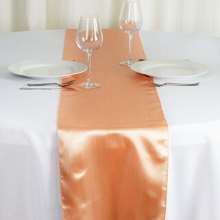 20 Pcs Taffeta Table Runner Wedding Party Linens 12" x 108" Peach - 12 ...