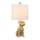 Gold Resin Boxer Dog Table Lamp with Shade - Bed Bath & Beyond - 42008238