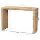 Colandra Modern Bohemian Natural Brown Seagrass and Wood Console Table ...