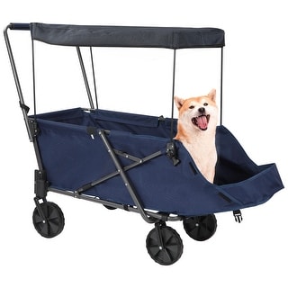 Collapsible Garden Cart Dog Wagon, Heavy Duty Folding Pet Wagon with ...