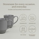over&back Rimmed 16oz Semi-Matte Stoneware Mugs, Set of 4 - Bed Bath ...