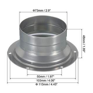 8" Vent Duct Connector Flange Fitting Duct Air Tight Couplings Vent ...