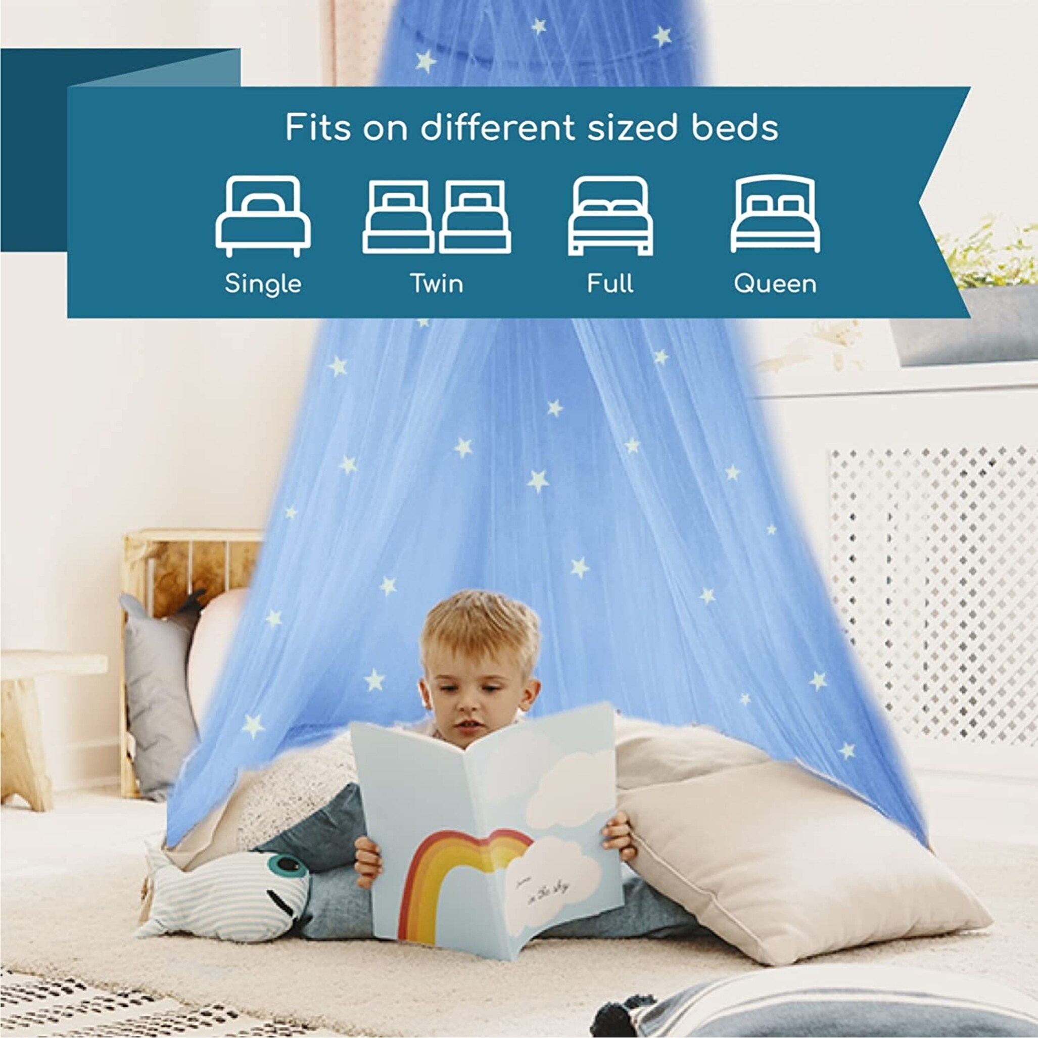 Glow in the dark bed canopy store