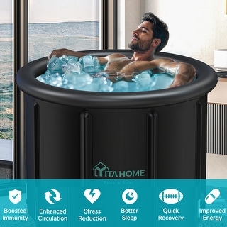 Moasis Large Ice Bath Tub for Athletes Outdoor Portable Free-standing ...