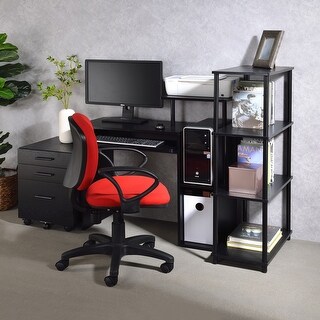 Rectangular Computer Desk,Integrated Keyboard Tray Storage - Bed Bath ...