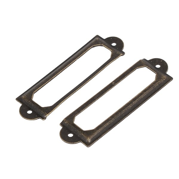 Library File Drawer Tag Lable Holder Pull Handle Bronze Tone 60mm ...