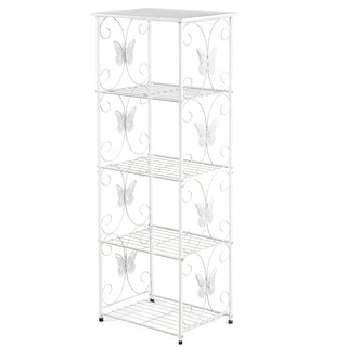 5-Tier Butterfly Scroll Wire Metal Shelf - 15.25 x 40.5 x 12 - Bed Bath ...