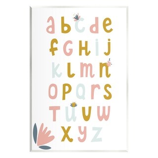 Stupell Muted Tones Floral Alphabet Wall Plaque Art Design by Alina ...