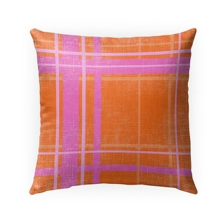 PREPPY PLAID TANGERINE Indoor|Outdoor Pillow by Kavka Designs - Bed ...