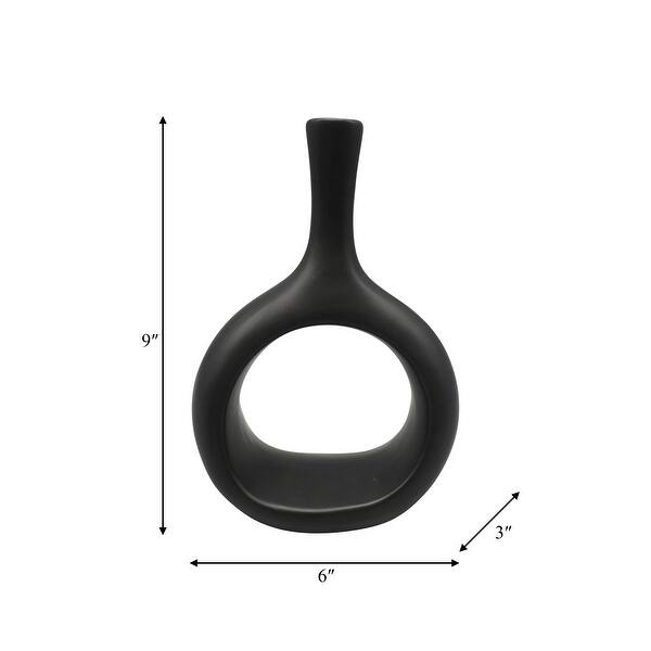 Sagebrook Home Ceramic Curved Open Cut-Out Vase - Inspire Your Space ...