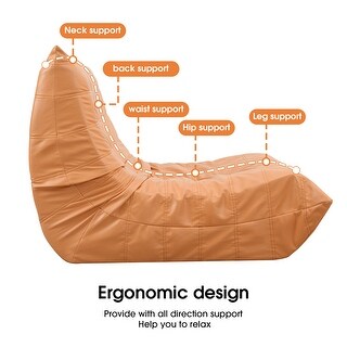 Technical Leather Sofa Chair Lazy Fireside Chair Pleated Texture Bean ...