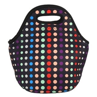 Insulated Lunch Bag, Neoprene Lunch Tote Bag, Small Multicolor Circle ...