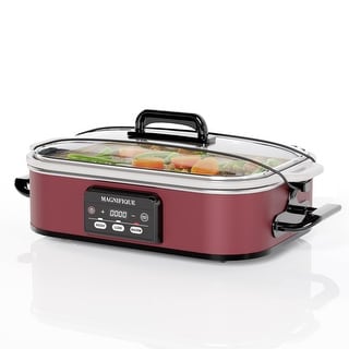 4-Quart Slow Cooker with Casserole Digital Warm Setting, Kitchen Small ...