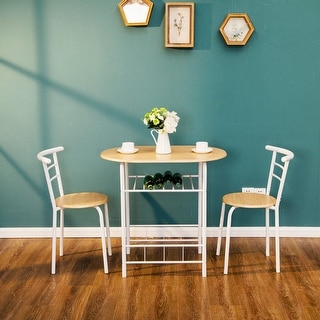 MAISON ARTS 3-Piece Wooden / Metal Space Saving Bistro Dining Set - Bed ...