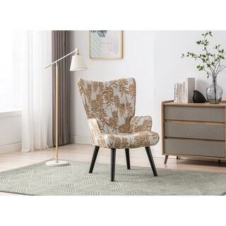 Recessed Arms Accent Chair Printed Patterns Arm Chairs Living Room ...