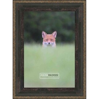 27x39 Traditional Black Complete Wood Picture Frame with UV Acrylic ...