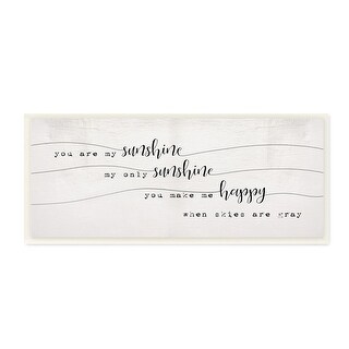 Stupell My Only Sunshine Sentiment Whimsical Script Typography Wood ...