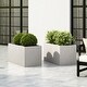 Ella Outdoor Modern Cast Stone Rectangular Planters (Set of 2) by ...