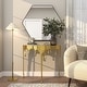 Gold Aluminum Metal Drip Console Table with Melting Designed Legs and ...