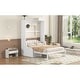 Queen Size Murphy Bed with Bench and Removable Cushion, Modern Wall Bed ...