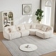 123.2 inch Chenille Modular Modern Luxury Curved Corner Sectional Sofa ...
