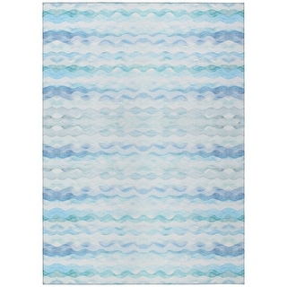 Indoor/ Outdoor Surfside Ombre Wave Washable Rug New - Bed Bath ...