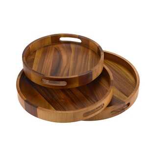 Set of 3 Round Serving Trays - Solid Bottom - Bed Bath & Beyond - 38151469