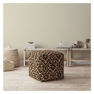 Joita VICTORIA Cotton Square Pouf Cover Only, Caramel - Bed Bath ...
