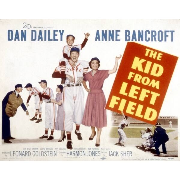 The Kid From Left Field Dan Dailey Anne Bancroft 1953. Tm And Copyright ...