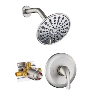 Rainlex Wall-Mounted Rainfall Shower Head Brush Nickel Shower Fixture - Bed Bath & Beyond - 37541872