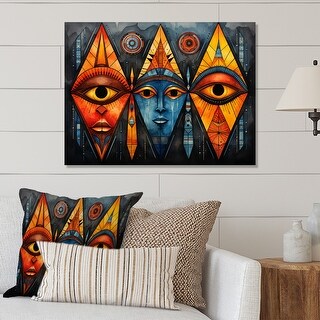 Designart "African Tribal Patterns II" African Metal Wall Decor - Bed ...