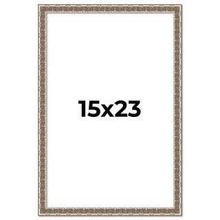 15x23 Frame Silver Versailles Ornate Solid Wood Picture Frame | 1 Inch ...