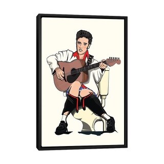 iCanvas "Elvis On The Toilet" by WyattDesign Framed Canvas Print - Bed ...