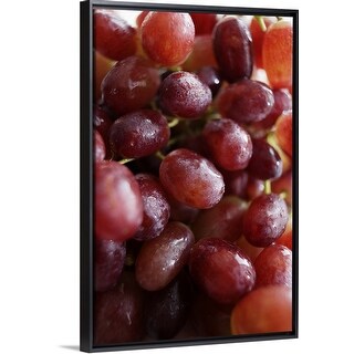 "Close up of bunch of grapes" Black Float Frame Canvas Art - Bed Bath ...