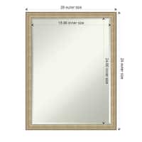 Petite Bevel Bathroom Wall Mirror - Paris Champagne Frame - Paris ...