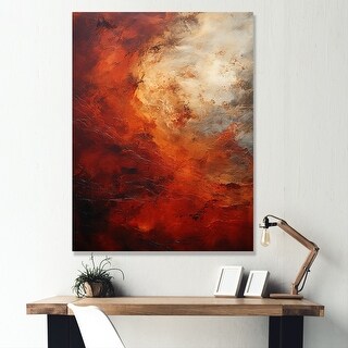 Designart "Maroon Mars Mystery Planet" Our Solar System Wall Art - Bed ...