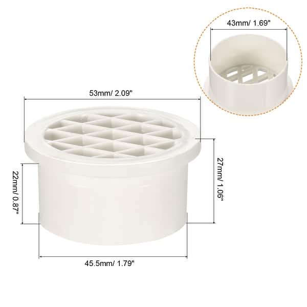 Duct Pipe Connector Flange, Straight Insert Floor Grid Cover Strainer ...