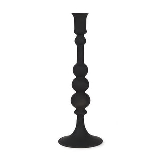 Haute Large Matte Black Blown Glass Candlestick - Bed Bath & Beyond ...