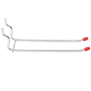 National Hardware N235-022 Zinc Plated Double Hook for 1/4" Pegboard ...