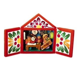 Novica Handmade Music Store Wood And Ceramic Mini-Retablo - Bed Bath ...