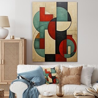 Designart "Deconstructed Moon Phases Retro Minimal" Transitional Canvas ...